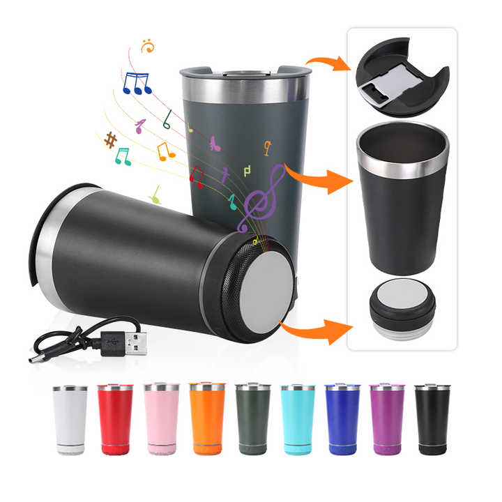 16oz Reusable Beer Cups - Insulated with Opener & Speaker