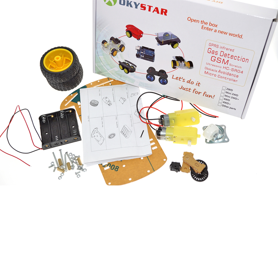 High Quality Custom Robot Programmable RC Robot Car Chassis Kit 2WD Car ...