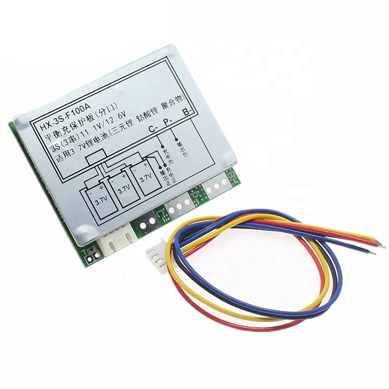BMS 3S 100A Balancer PCM 18650 Lithium Battery Protection Board 3S BMS ...