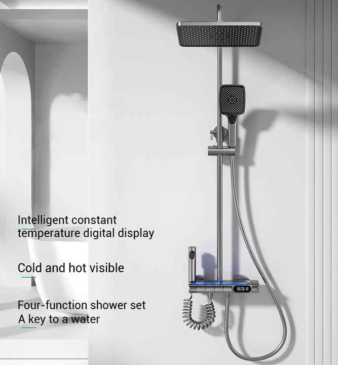 Luxury Wall-Mounted Brass Piano Thermostatic Smart Digital Display ...