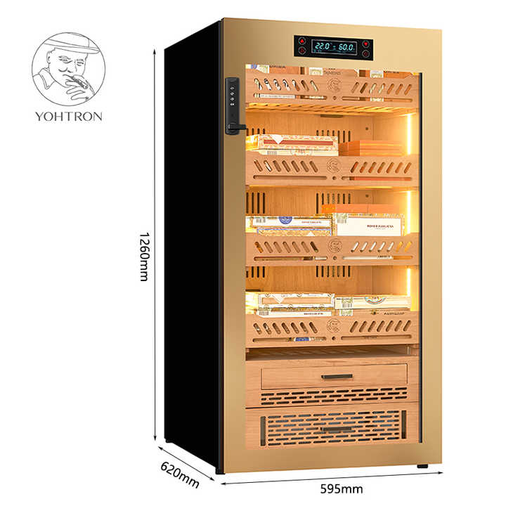 Yohtron Compressor Cooling Cigar Humidor - LED Lighting