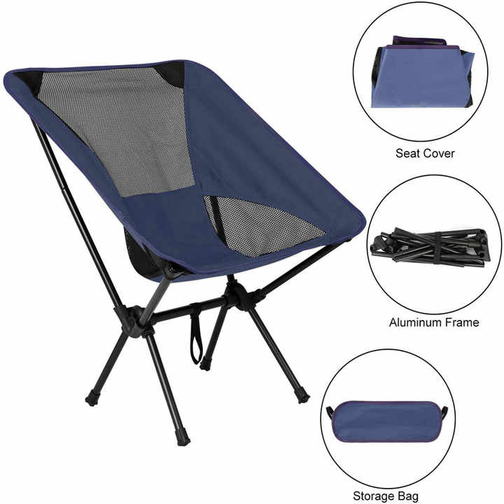 Factory Price Camping Ground Chairs With Small Storage Bag Outdoor ...