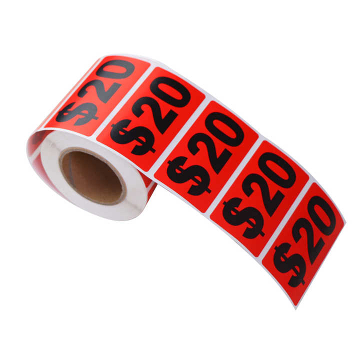Colorful Self Adhesive Price Tag Label Stickers for Supermarket ...