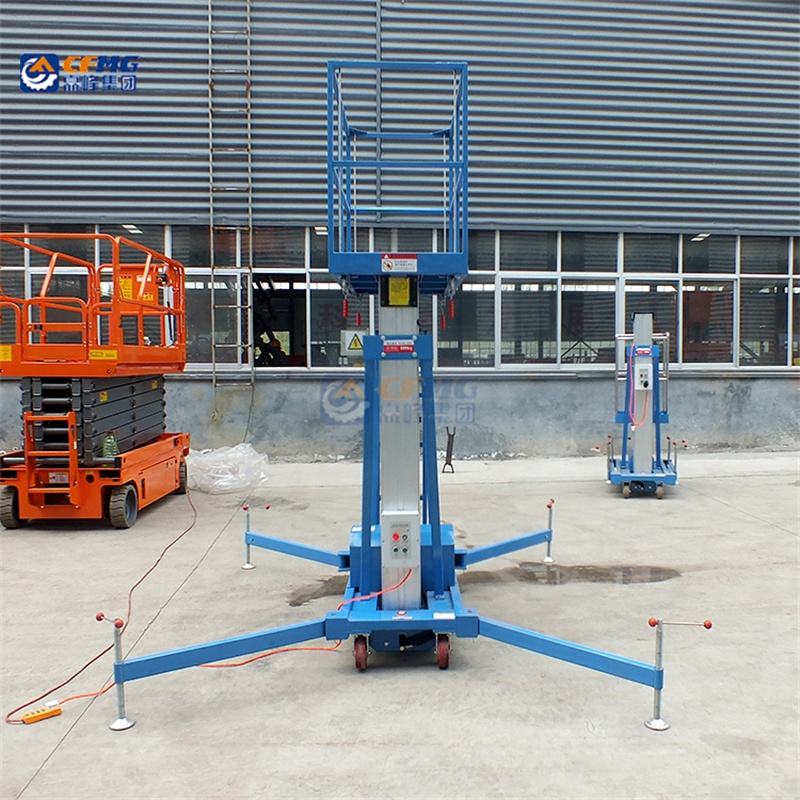 Aerial Man Lift Vertical Mast Lift 12m 200kg Aluminium Mobile Platforms ...