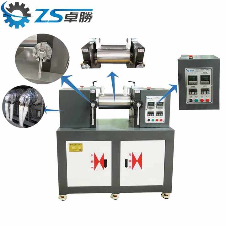 ZS-401 Lab Two Roll Mill for Rubber & Plastic Mixing Precision ...