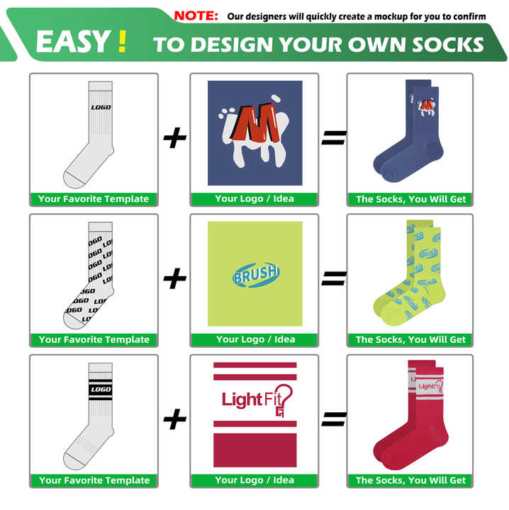 No Minimum Order Custom Logo Combed Cotton Crew Tube Socks Customized ...