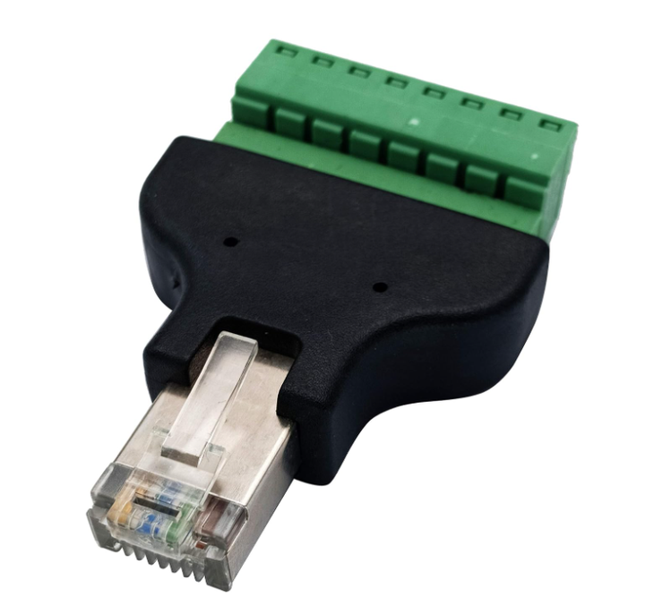 RJ45 Screw Terminal RJ45 8P 8C Male to 8Pin Female Bolt Screw Type ...