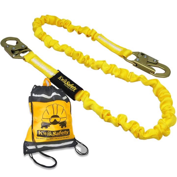 6ft Safety Lanyard with Internal Shock Absorber - Fall Protection