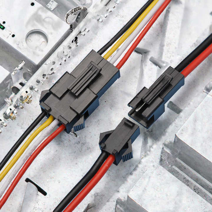 JST SM 3 Pin LED Light Micro-USB Male Female Crimp Terminal Connector ...
