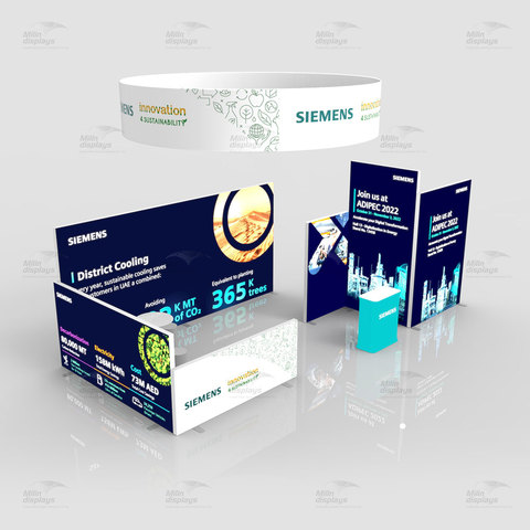 Custom logo pop up table, trade show popup counter for events