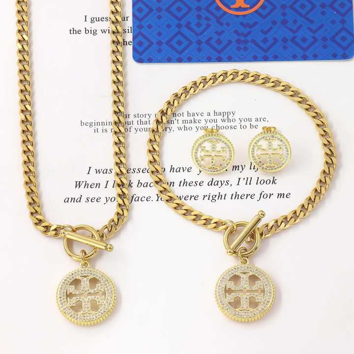 Newly Arrived 18k Gold-Plated Stainless Steel Zircon Jewelry Luxury Designer Jewelry Brand Women ...