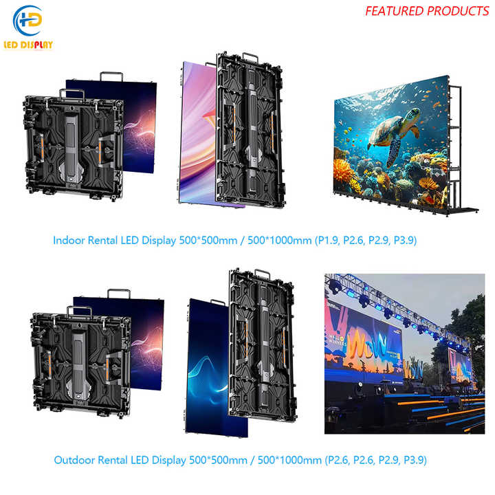 P2.6 P2.9 P3.91 Rental LED Display Panel 500x1000mm HD Full Color Indoor Outdoor Stage Screen ...