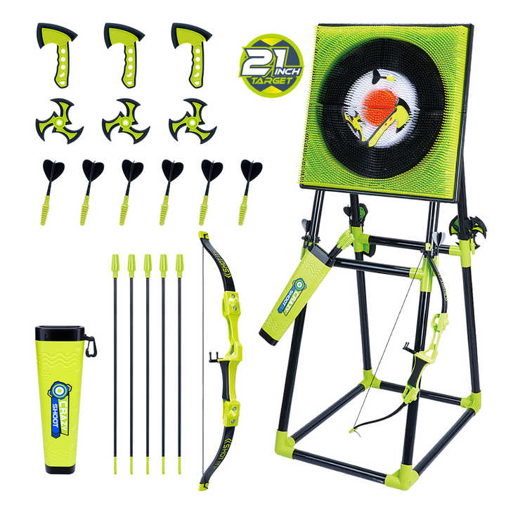 21 Inch 4 in 1 Outdoor Unisex Axe Throwing Target Game Set
