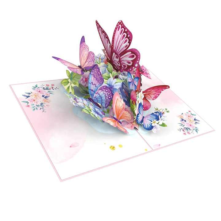 Flying Butterflies Pop up Card Mothers Day Card Pop Up, Anniversary ...