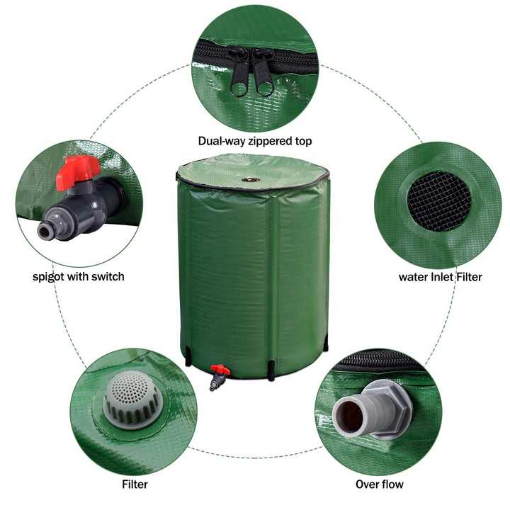 Multi-purpose 50-Liter PVC Bucket for Rainwater Harvesting