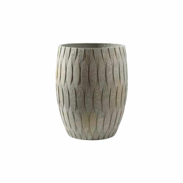 Magnesium Clay Floor-Standing Flower Pot Round Green Plant Large Vase ...