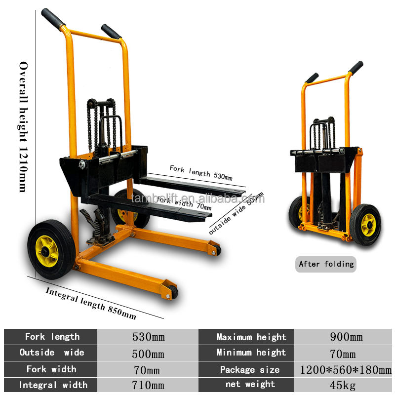 Customizable Mini Hydraulic Forklift Trolley Steel Wood Hand Pallet ...