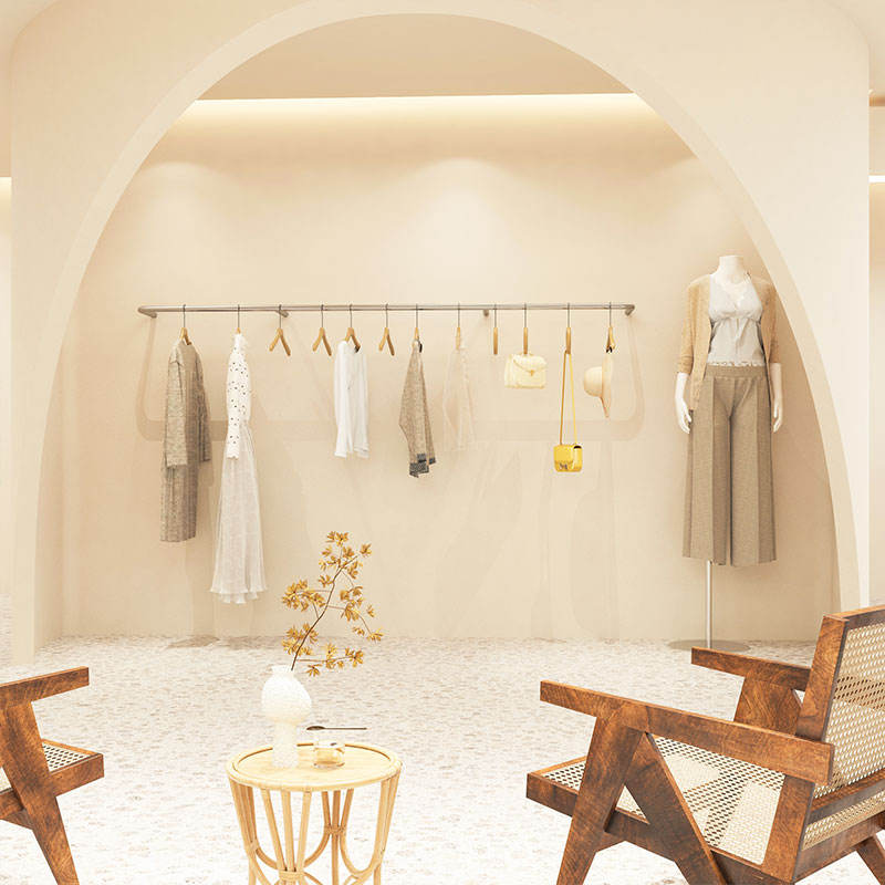 Fashion Clothes Clothing Display Shelf Garment Shop Shelf Clothes Rack ...