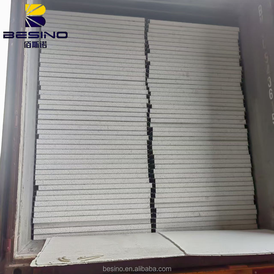 1150mm Width Eps Sandwich Panel 50mm Fireproof Wall Prefabricated House ...