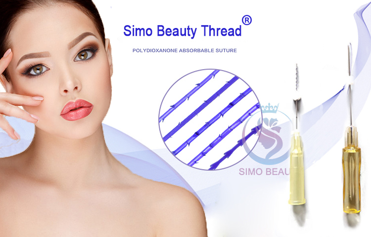 Aesthetic lift absorbable 3d plastic facial pdo barbed thread lift for ...