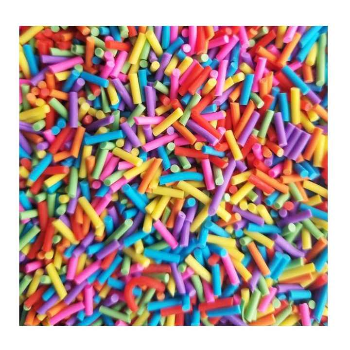 Rainbow Faux Candy Sprinkles Mix With Balls Polymer Clay Non Edible ...