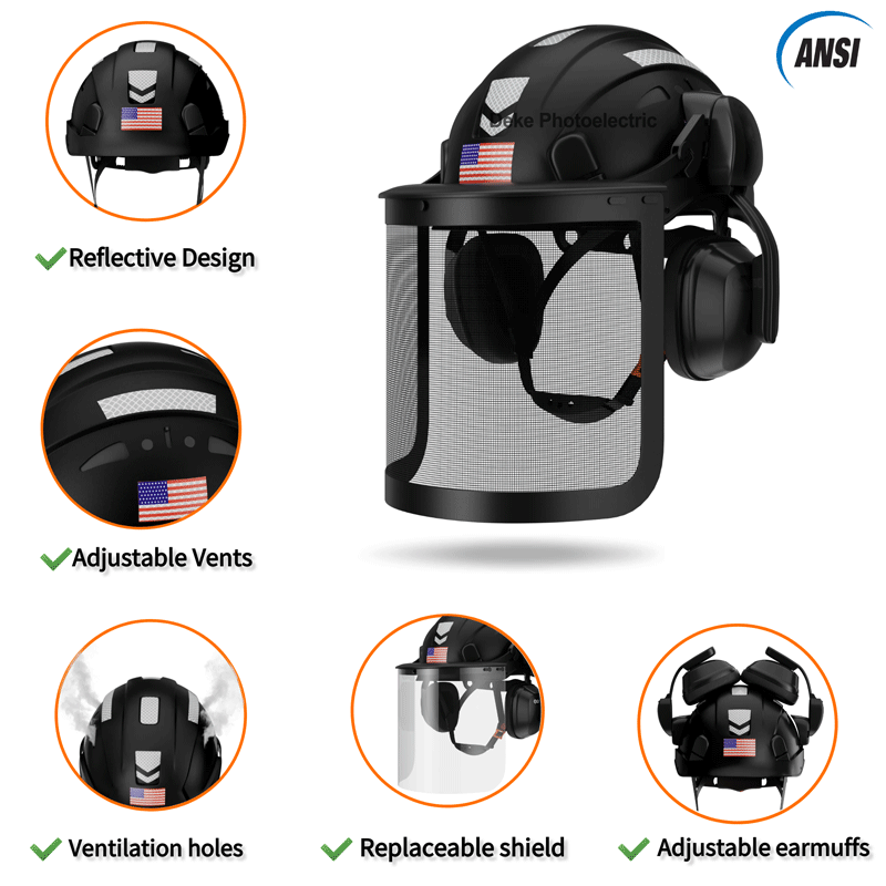 Transparent Safety Helmet Hard Hats for Construction