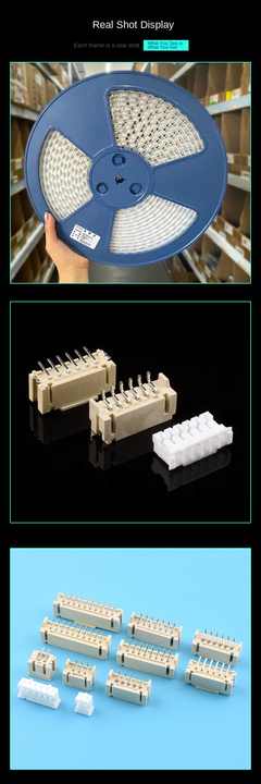 PH2.0 2.0mm Spacing Horizontal Vertical Patch Connector Socket Rubber Shell Plug with Reed ...