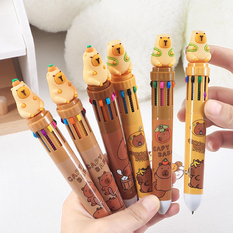 Capybara 10color Ballpoint Pen - Cute & Creative Note-taking