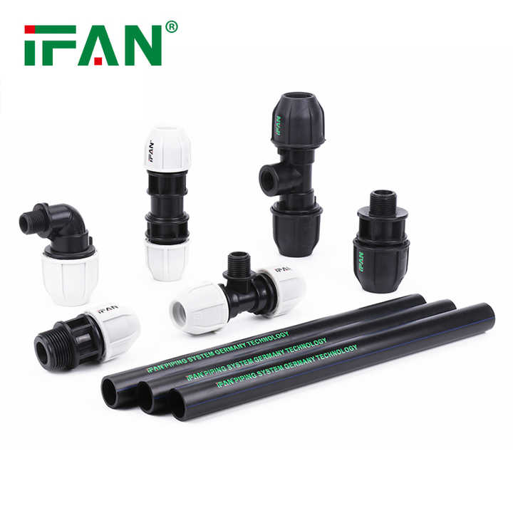 IFAN ASTM D3035 HDPE Compression Fitting Coupling Elbow Tee Poly PP PE Irrigation System HDPE ...