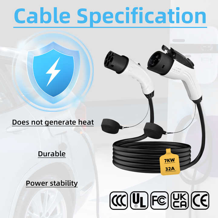 New Deedian 7KW 32A Dual-Gun Electric Car Charging Cable Adapters Type ...