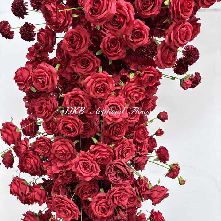 Artificial Flowers Arch Wed Decor Ushaped Red Rose Flower Arch ...