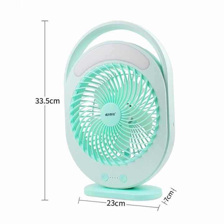 6 Inch USB Powered Desk Table Fan - Rechargeable & LED