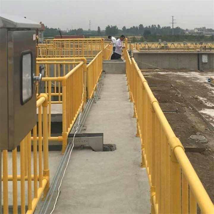 FRP GRP Platform Ladder with Handrails Customized Guardrails and ...