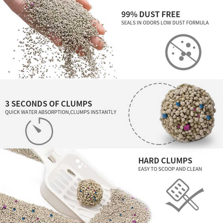 High Quality Mint Fragrance Bentonite Cat Sand , Factory OEM Clumping ...