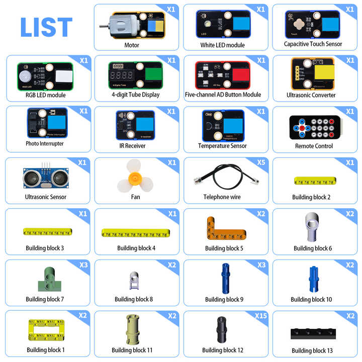 Smart Fan Kit - STEM Education with Electronic Building Blocks