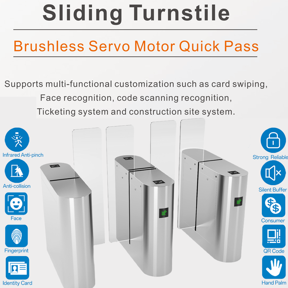 Mingxu Customizable Sliding Optical Turnstile Sliding Barrier Gate with ...