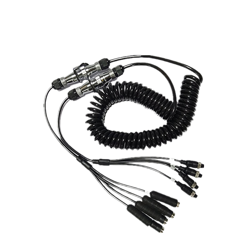 4 CH 7 Pin Heavy Duty Trailer Truck 6 Meter DIN PVC Spring Cable ...