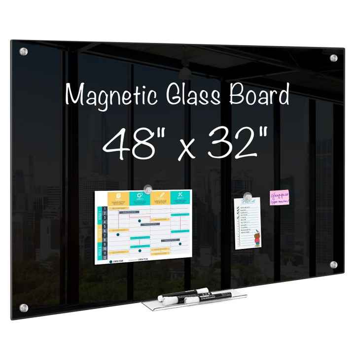 Custom Size Black Frameless Dry Erase Board Whiteboards Large Magnetic ...