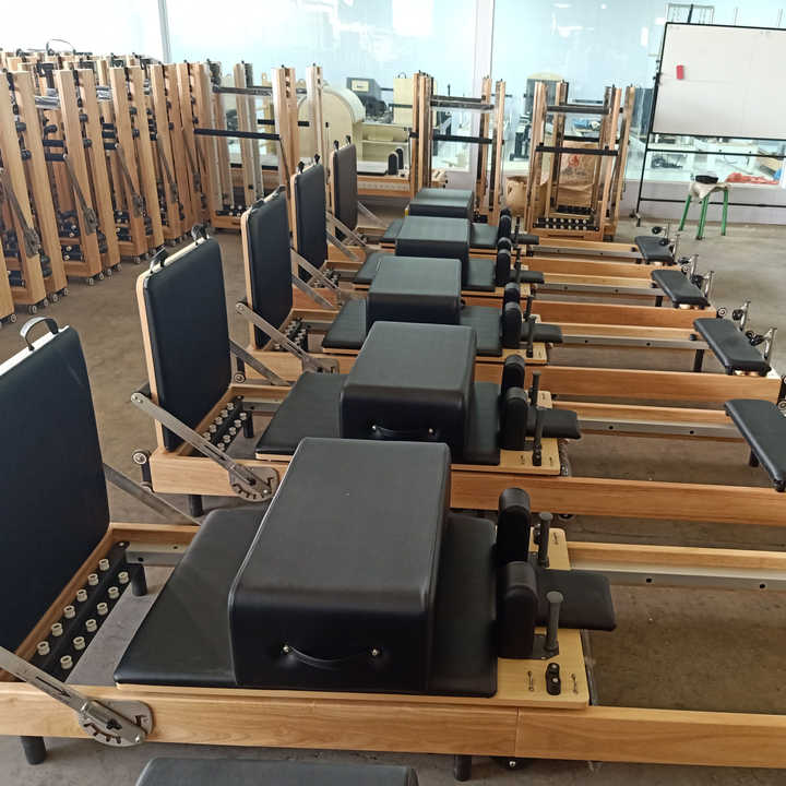 Premium Foldable Wood Pilates Reformer - Space Saving