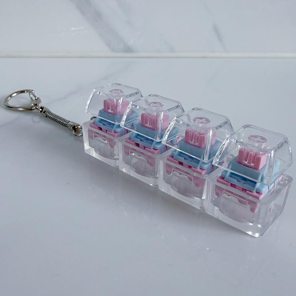 Color Keys Keycaps Keychain Keyboard Stress Reduction Toy DIY Keycap ...