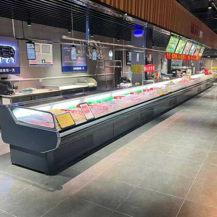 Single-Temperature Meat Chiller Showcase for Butcher Shop Direct ...