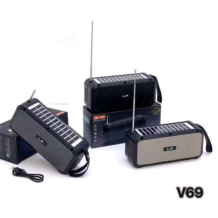 LP-V69 Solar Powered Mini Speaker - Portable Wireless Audio