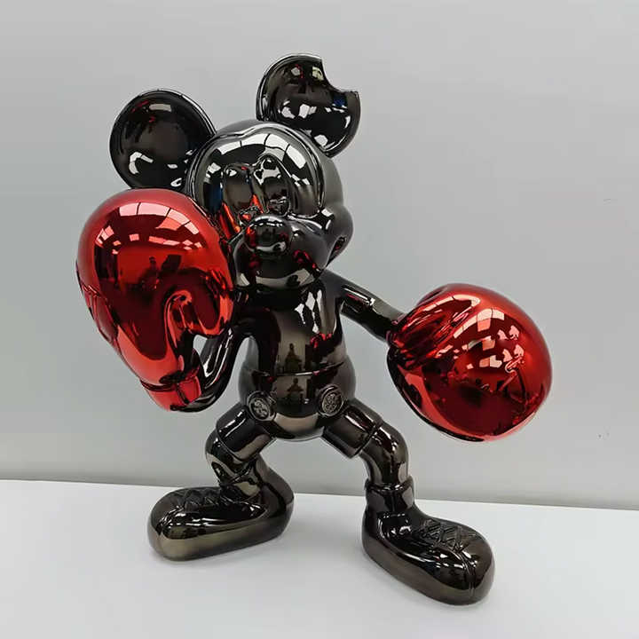 Boxing Mickey Statue - Fiberglass Sculpture for Home Decor