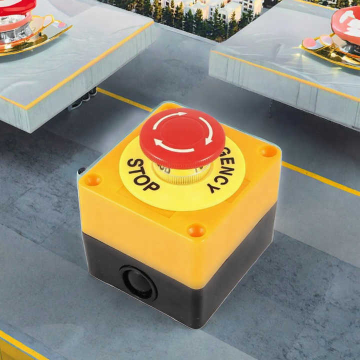 10A Red Emergency Stop Button 660V IP65 Mushroom Push Switch Box with ...