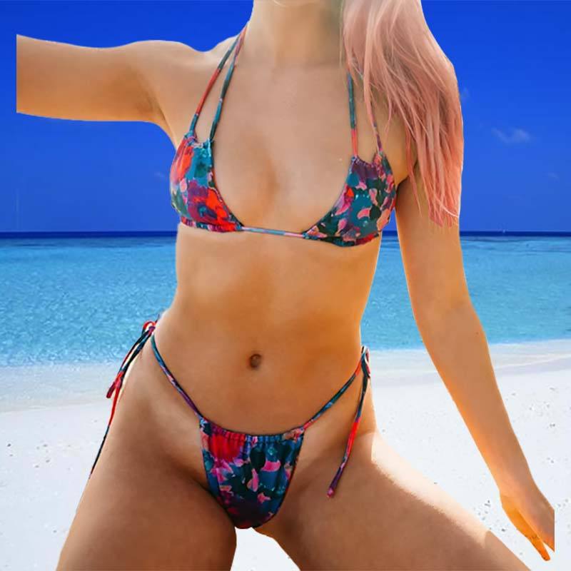 Free Sample 2 Days Fast Sample NEW Sexy Solid Prints Triangle Two Piece ...