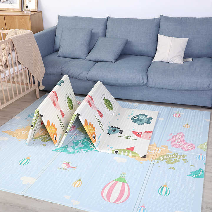 Newborn Baby Padded Play Mats Soft Crawling Mat Girls Game Rugs Floor ...