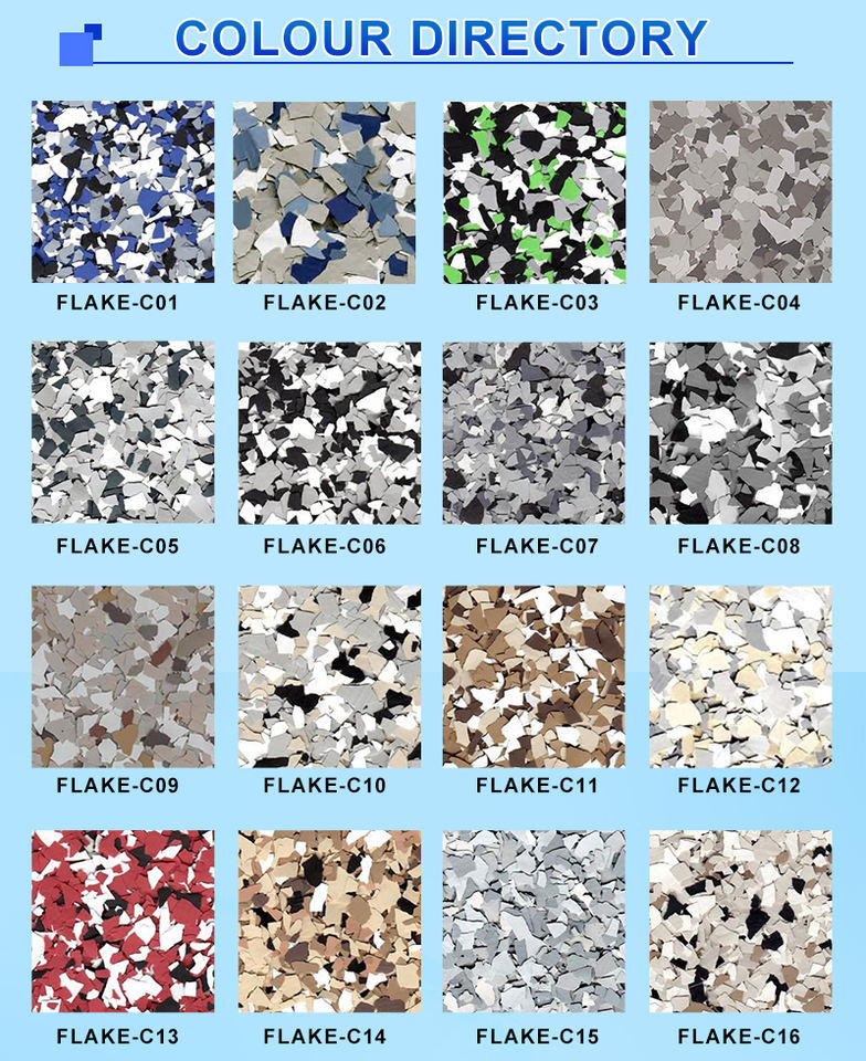 CNMI Epoxy Floor Colored Rock Flakes, Natural Pigments, Ultra-thin ...