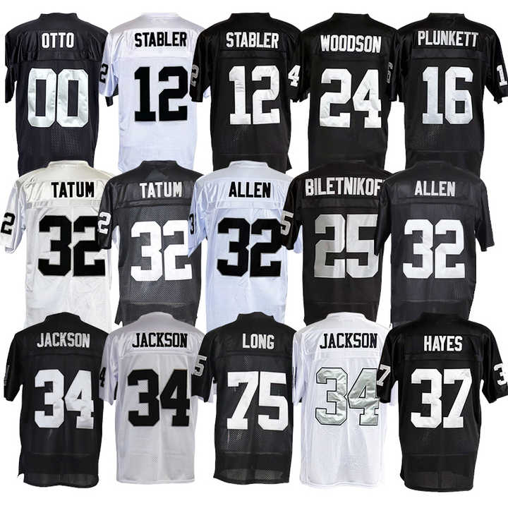 Wholesale Throw-back Stitched American Football Jersey 34 Bo Jackson 75 ...