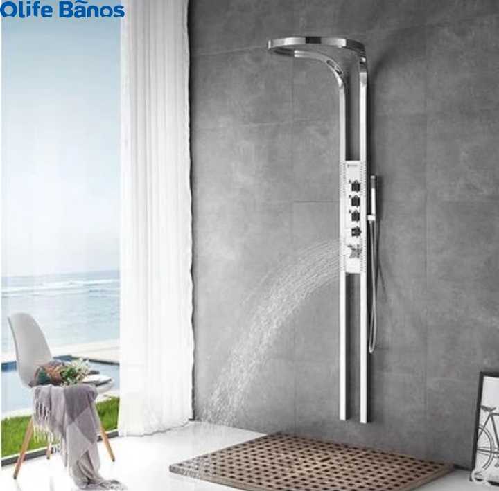 Olife Banos Black Silver Multifunction Rainfall Shower Head