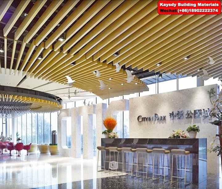 Decorative Ceiling Wood Grain False Ceiling for Interior